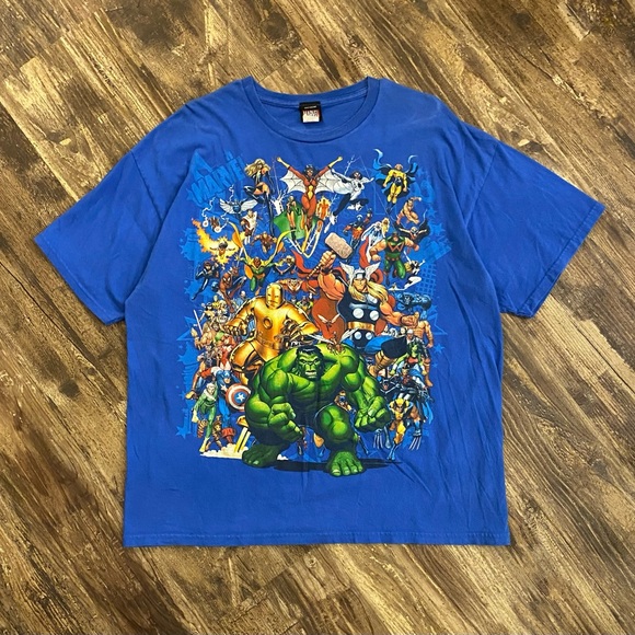 Marvel | Shirts | Y2k 200s Marvel Mad Engine Characters Colorful Shirt ...